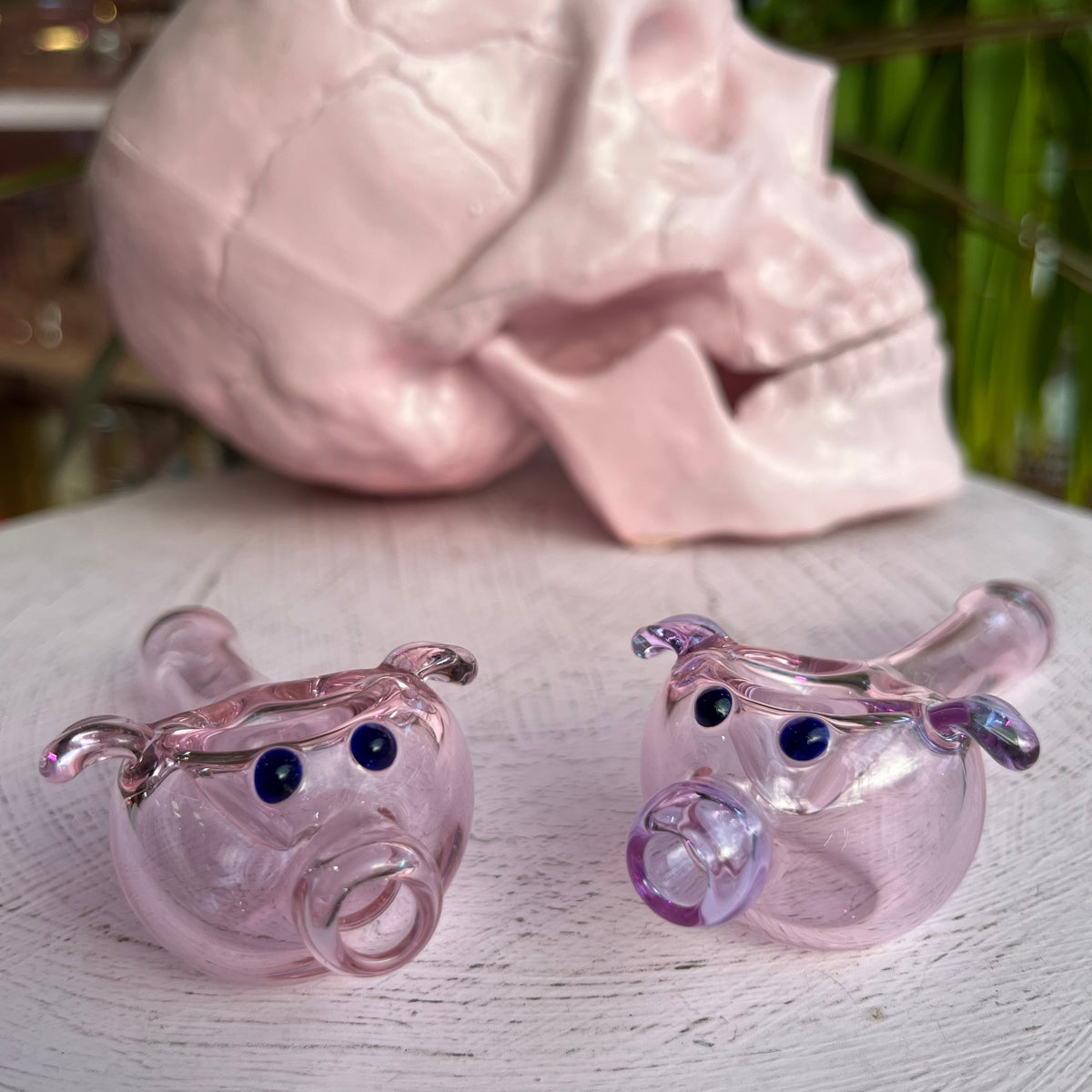 Clear Piggy Pipe – Pirate Girl Smoke Boutique