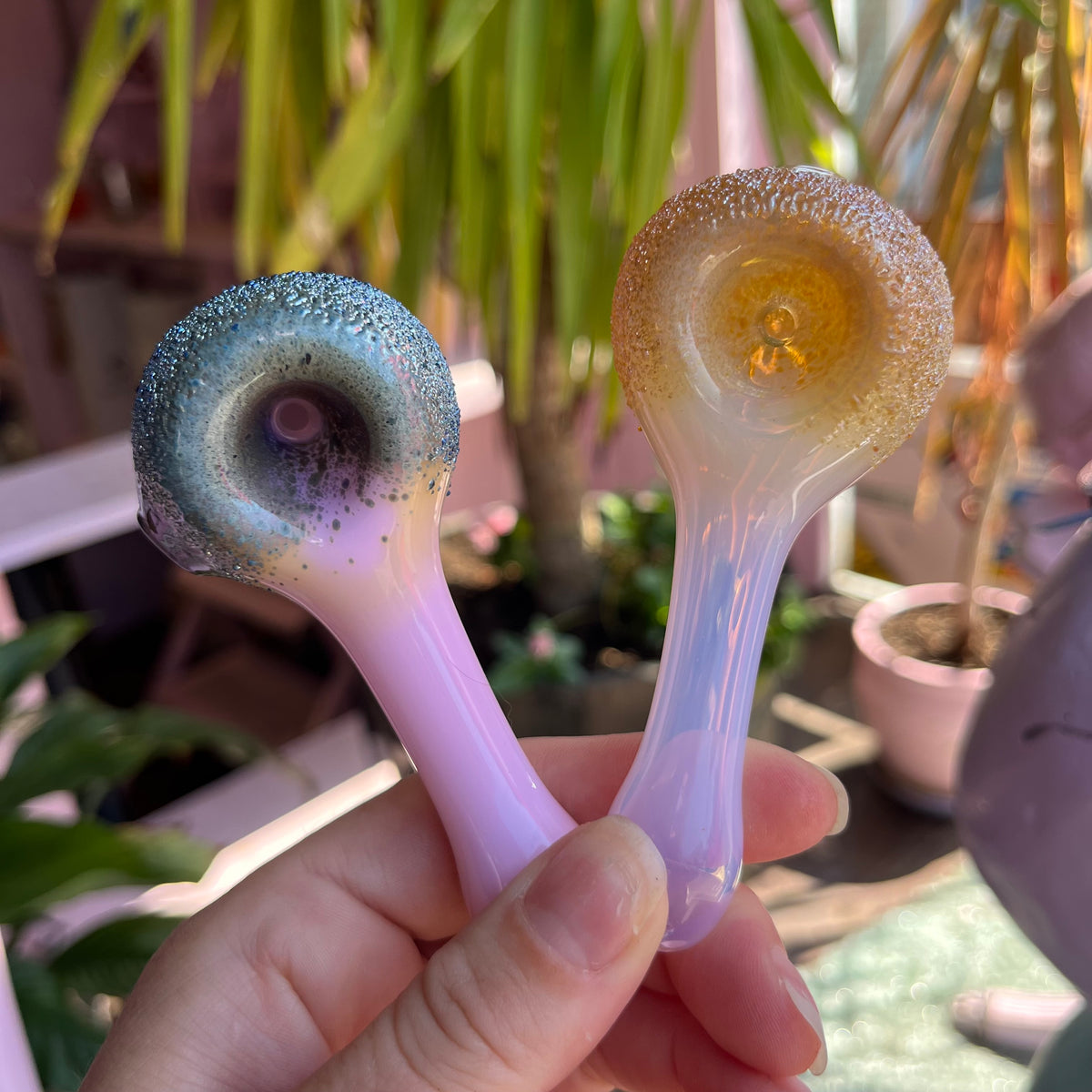 Pink Frit Glass Pipe – Pirate Girl Smoke Boutique